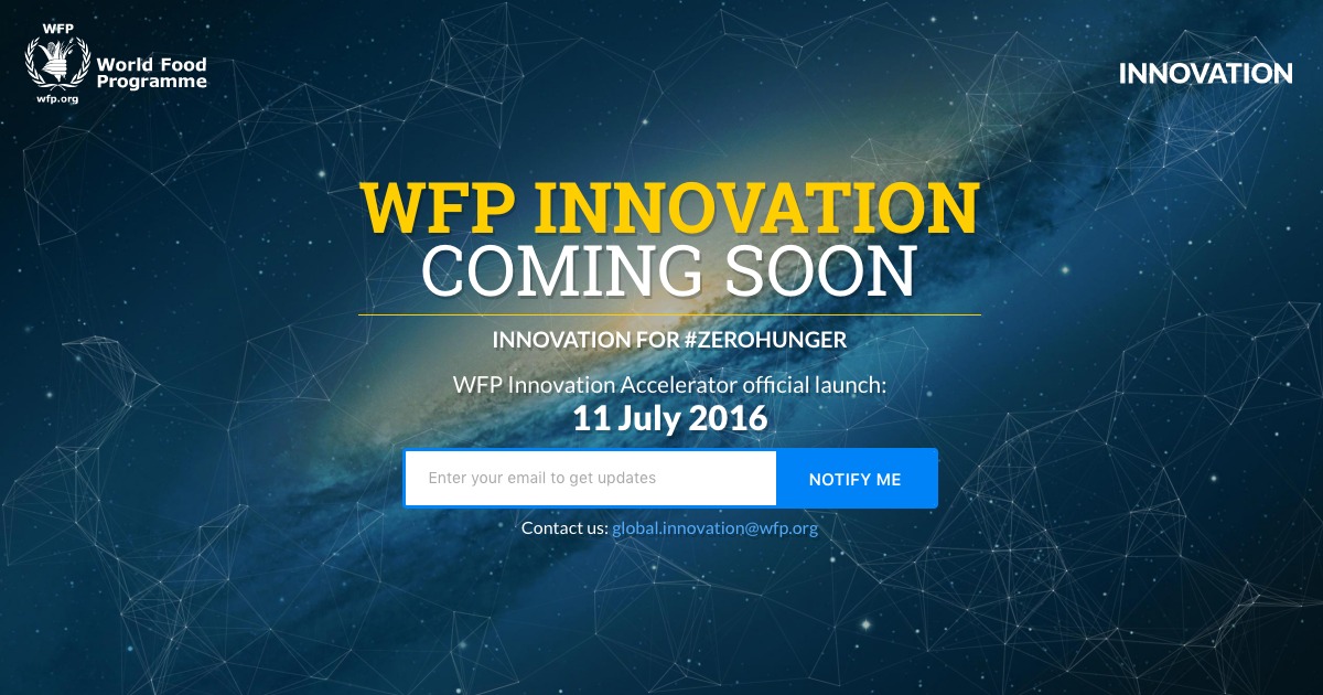 WFP Innovation - Launch event